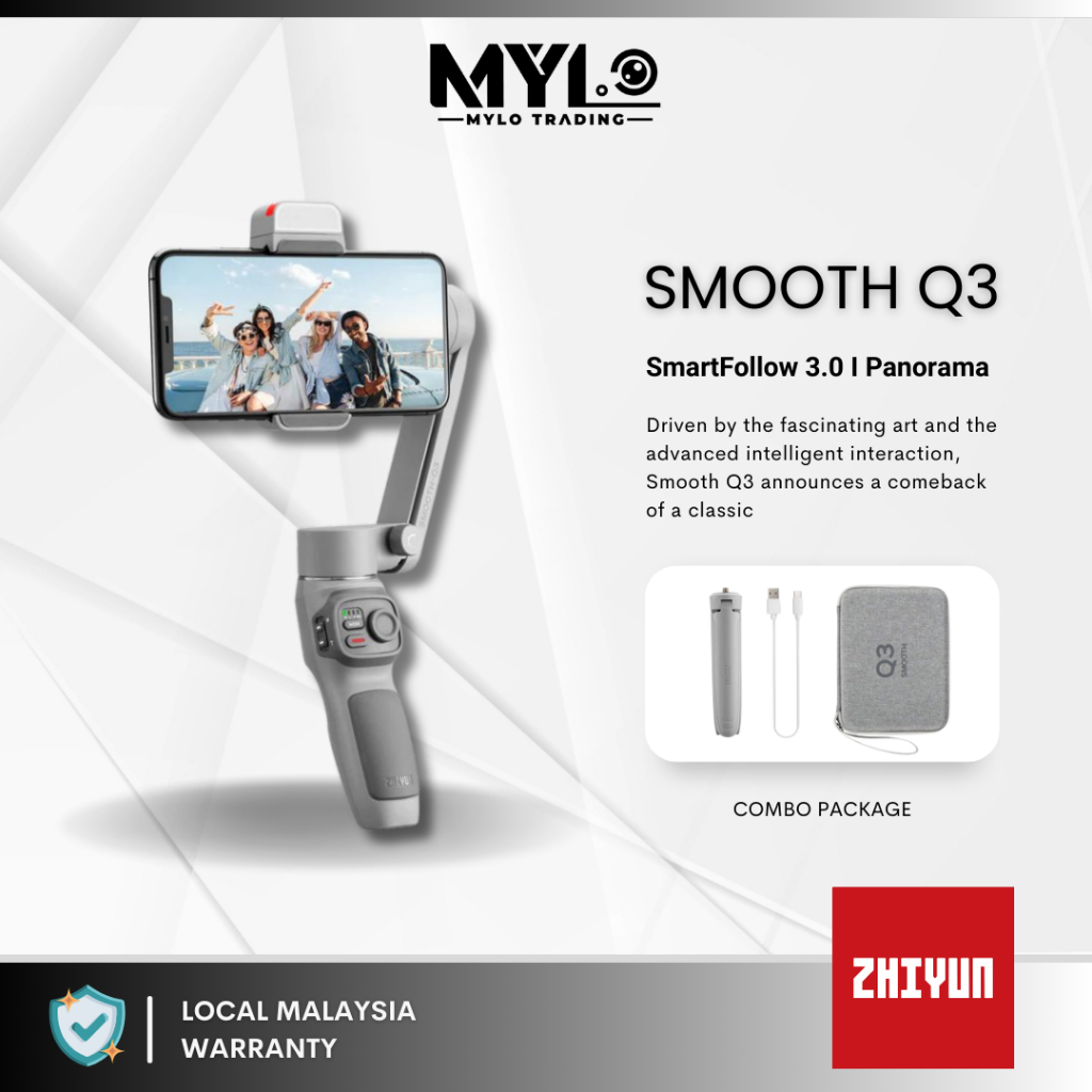 Zhiyun Smooth Q3/Q4/5S 3-Axis Smartphone Gimbal Stabilizer – Pro ...