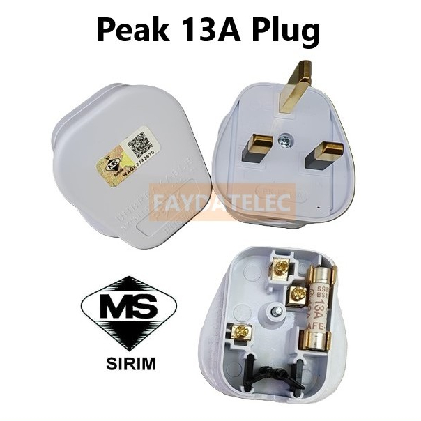 Peak/NNE/MK 654/646 13A Plug Top (sirim approved) | Shopee Malaysia