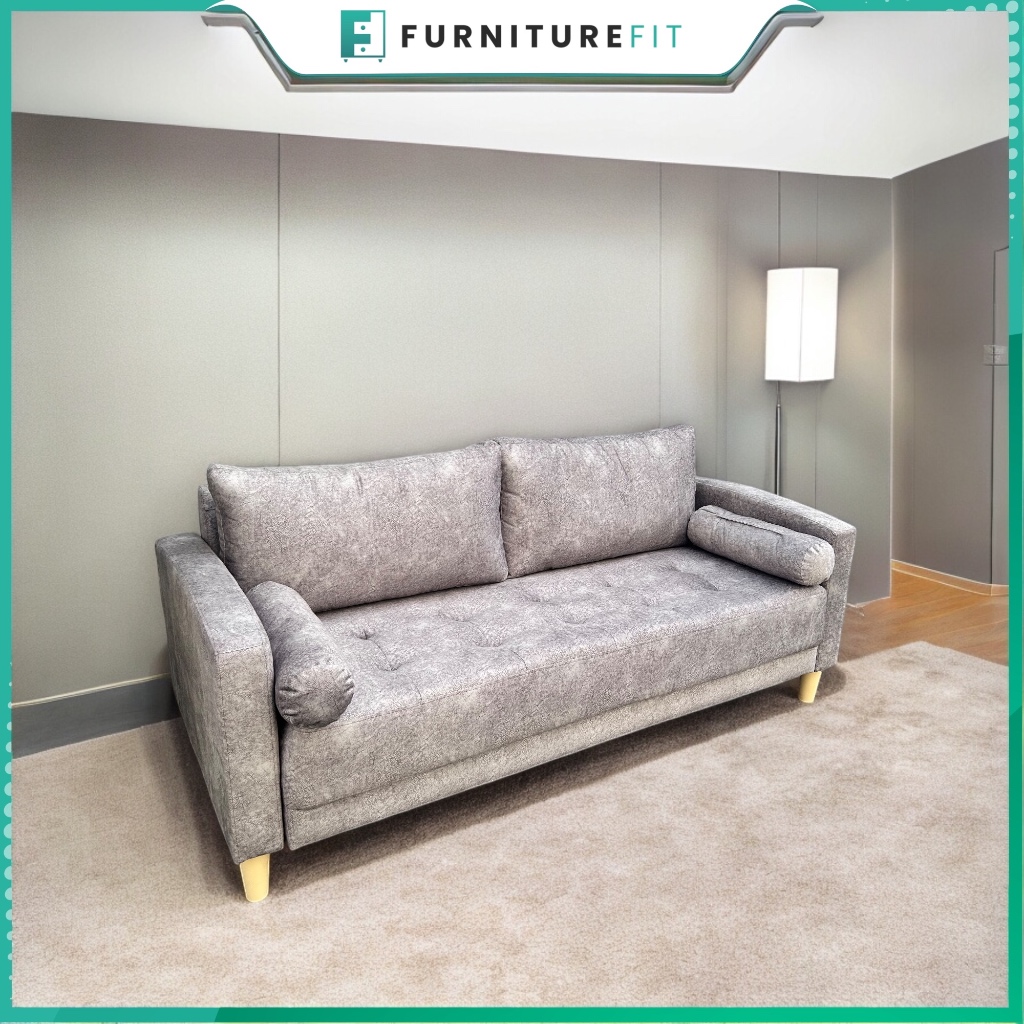 FurnitureFit SARA MARBLE VELVET 3 SEATERS SOFA/ ZIG ZAG SPRING SOFA ...
