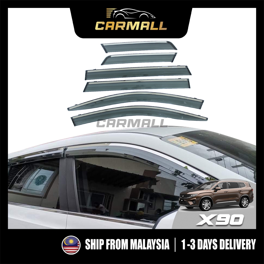 Proton X90 Door Visor With Chrome Steel Lining Side Window Sun Rain ...