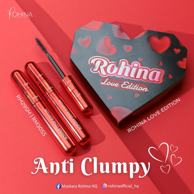 🔥 HOT ITEM 🔥💯 ROHINA MASCARA LOVE EDITION ROHINA RAYA 2024 GOLD EDITION ...
