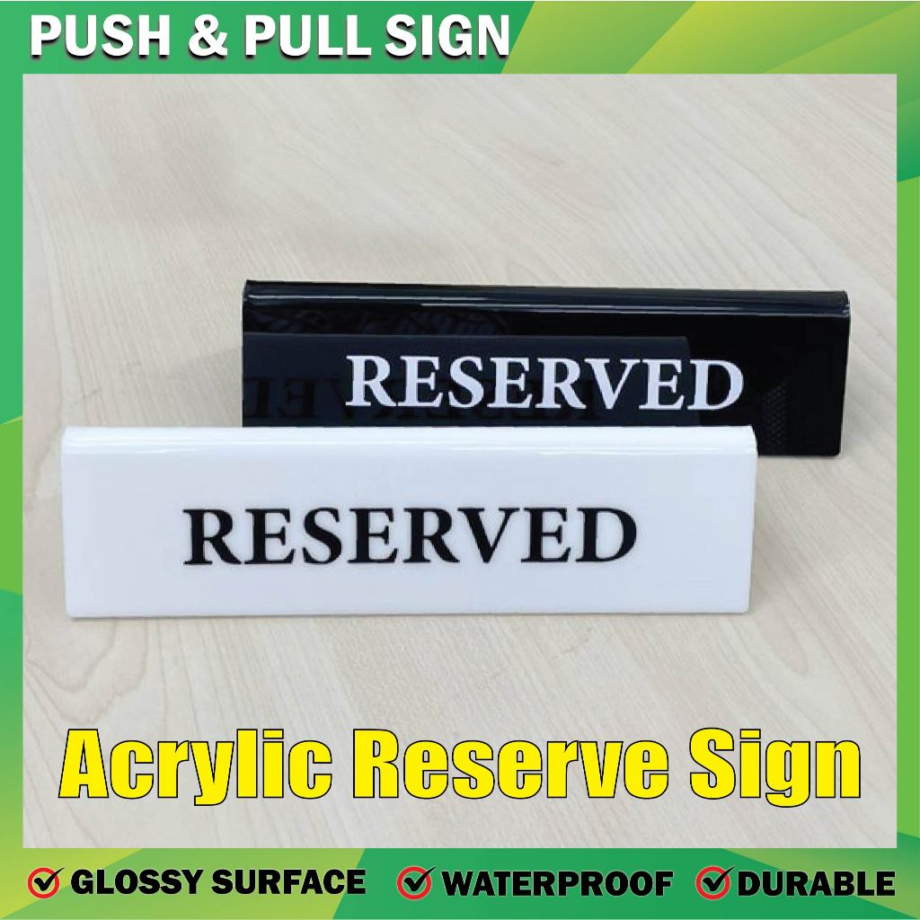 Table Reserved Sign Two Sided / WA48 | Shopee Malaysia