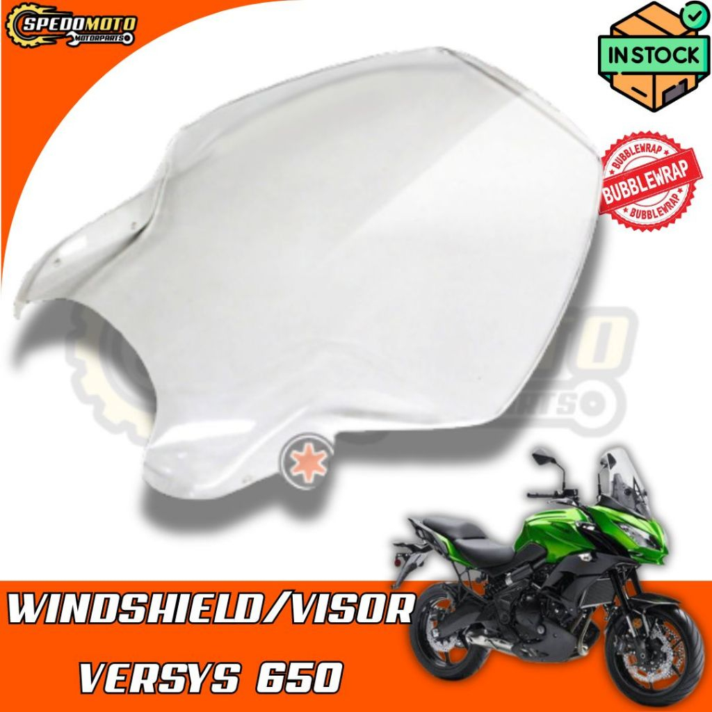 VISOR KAWASAKI VERSYS 650 / WINDSHIELD VERSYS 650 ( CLEAR ) | Shopee ...