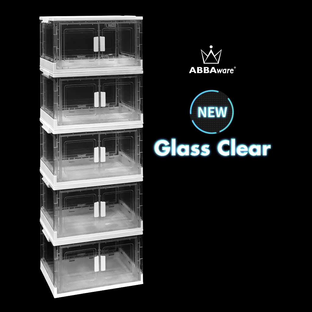 ABBAware Transparent Foldable Storage Box / Storage Cabinet Twin Doors ...