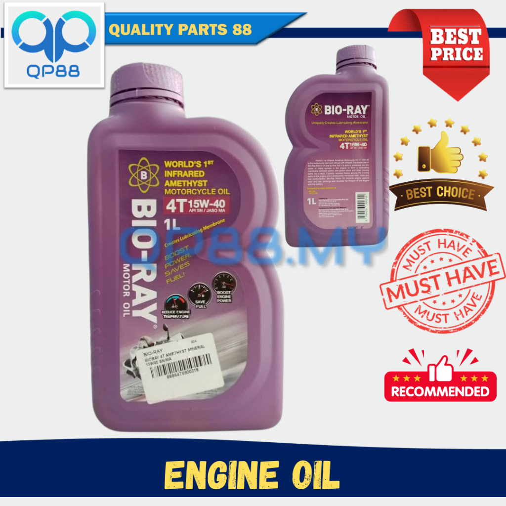 BIORAY Motorcycle Engine Oil Minyak Enjin Minyak Hitam Motor Original ...