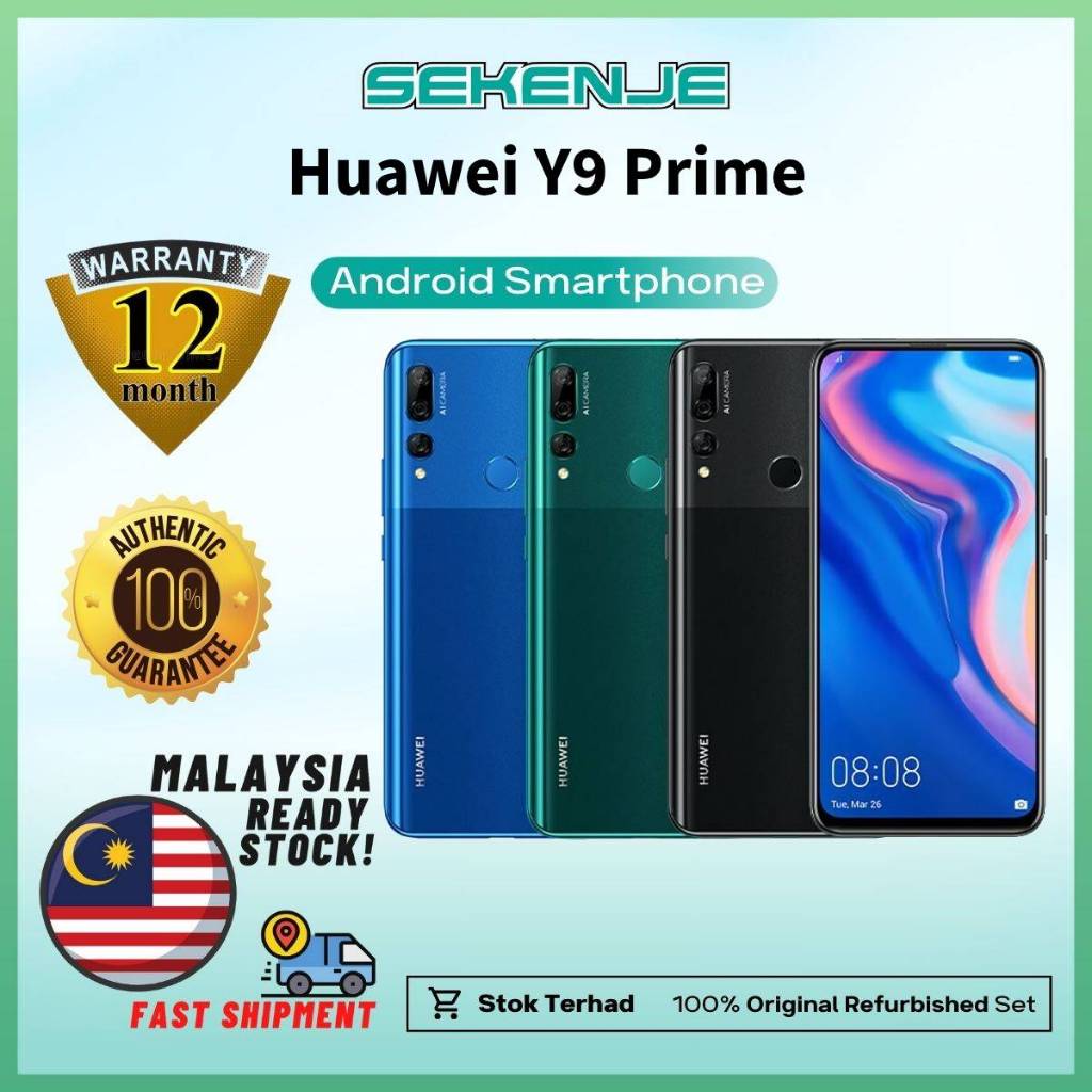 Huawei Y9 Prime 128GB + 4GB RAM 100% Original Pre-Owned Set | Shopee ...