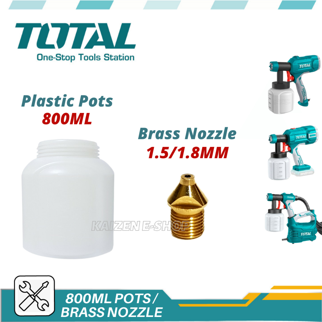 TOTAL Sprayer Pot 800ml / 1.5mm & 1.8mm Brass Nozzle (For Total ...