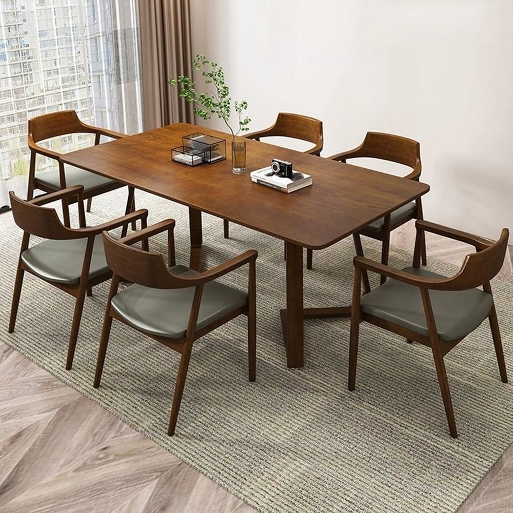 Nordic Solid Wood long Table Dining Table Family Dining Table for ...