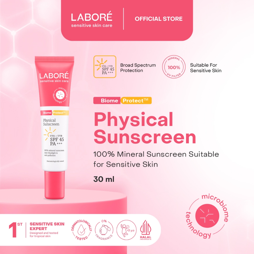 (MY) LABORÉ Sensitive Skin Care BiomeProtect Physical Sunscreen 30 ml ...