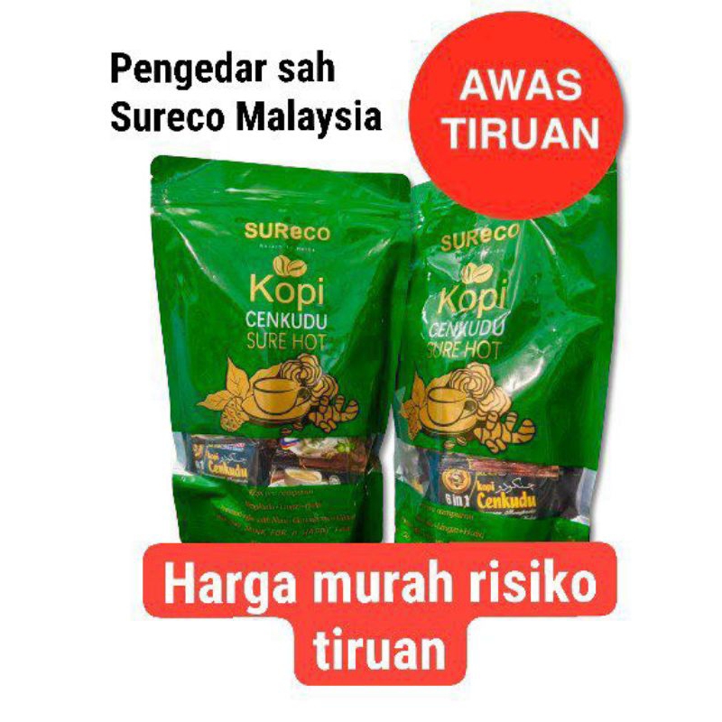 KOPI SURECO ORIGINAL CENGKUDU - Cendawan Merah + Mengkudu - Sure Hot ...