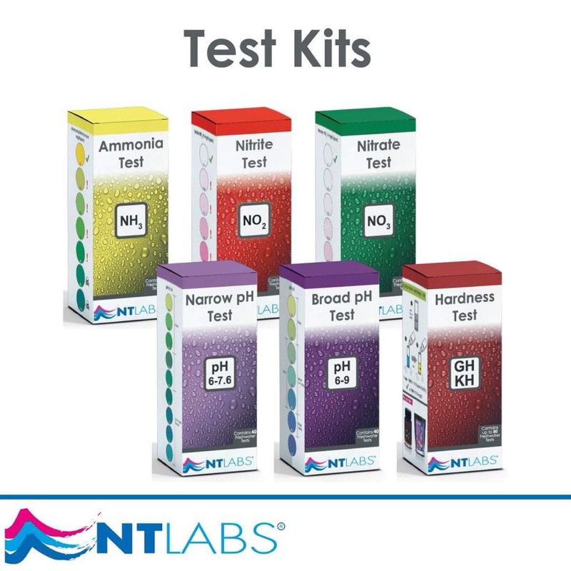 NTLabs Aquarium Water Test Kit Ammonia NH3 Nitrite NO2 Nitrate NO3 ...