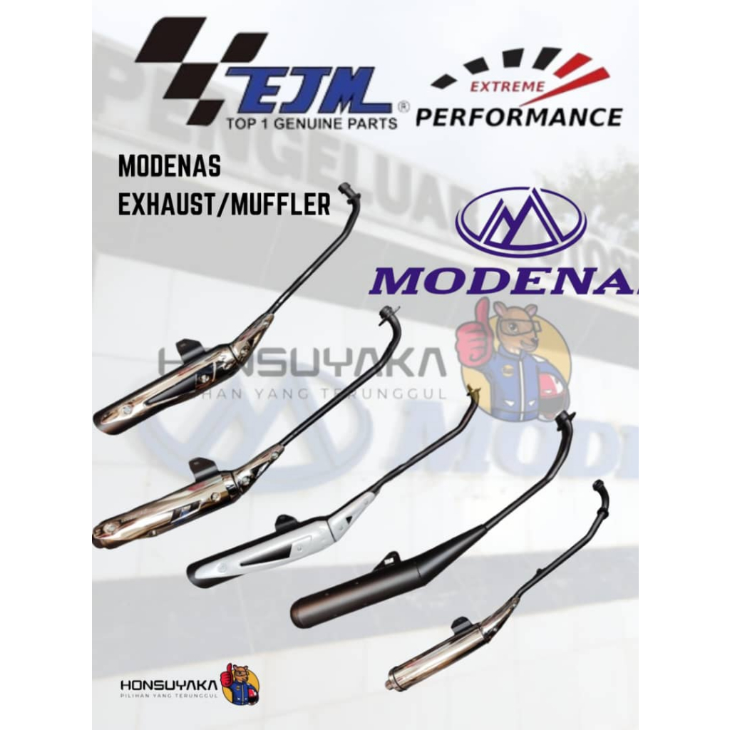 EXHAUST MUFFLER ODM ORIGINAL EJM FOR MODENAS CT100/CT110/KRISS 100 ...