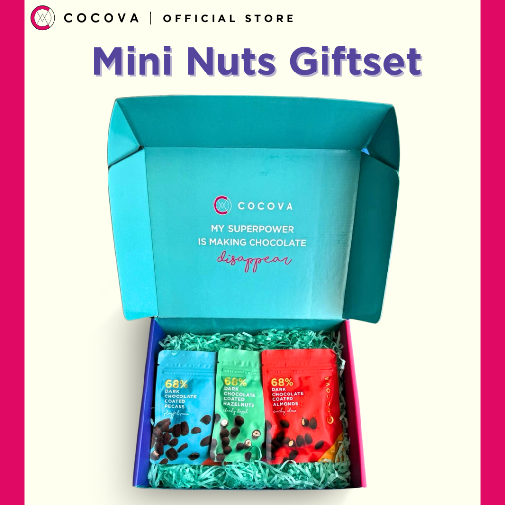 Mini Nuts GiftSet [Dairy-Free Dark Chocolate Hazelnuts, Almonds and ...
