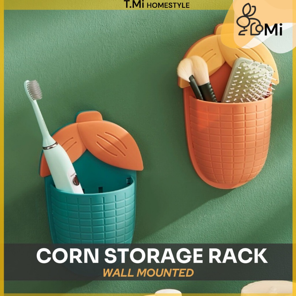 TMi Rack Wall-Mounted Non-Perforated Remote Control Storage Box Corn ...