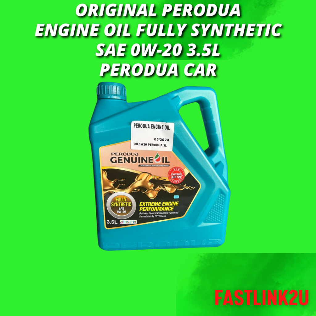 Fastlink Fully Synthetic Engine Oil Minyak Hitam 3.5Liter Perodua Axia ...