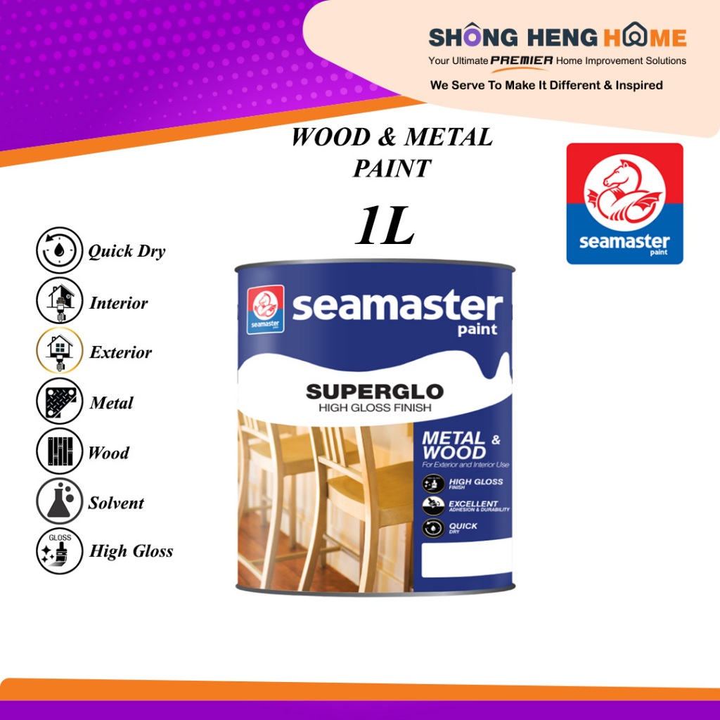 1L - Seamaster Super Glo 6600 High Gloss - Std Color Option | Shopee ...