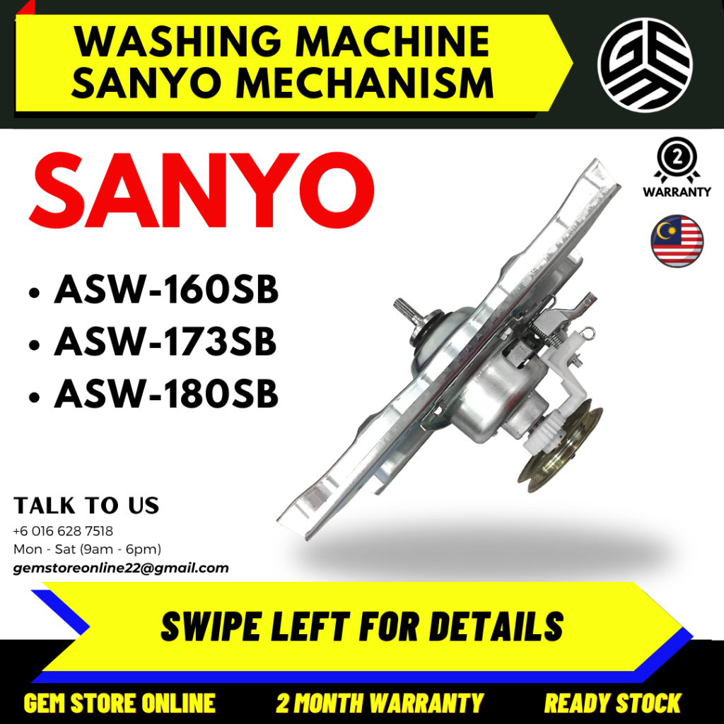 ASW-160SB / ASW-173SB / ASW-180SB SANYO Washing Machine Mechanism ...