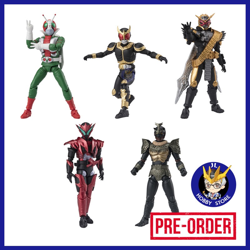 [BL ONLY] BANDAI SHODO XX 9 09 Kamen Rider V3 Kuuga Amazing Mighty Ohma ...