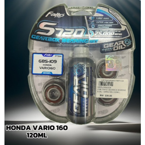 VARIO 160 / PCX 160 / ADV 160 FAITO S720 GEAR BOX BEARING SET + 120ML ...