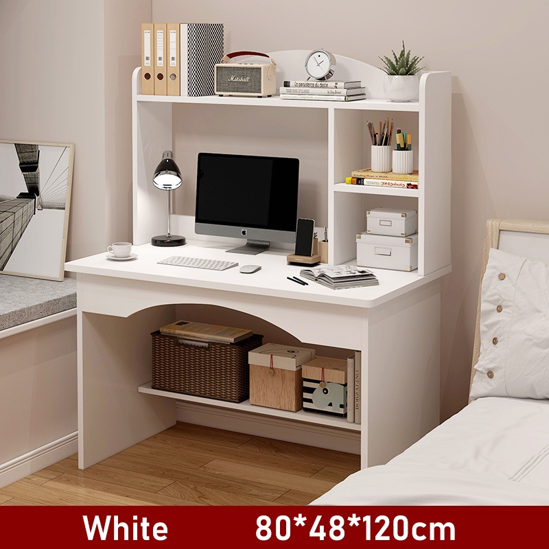 💥LOFT-Study Table With Book Shelf Meja belajar Student Desk+Storage ...
