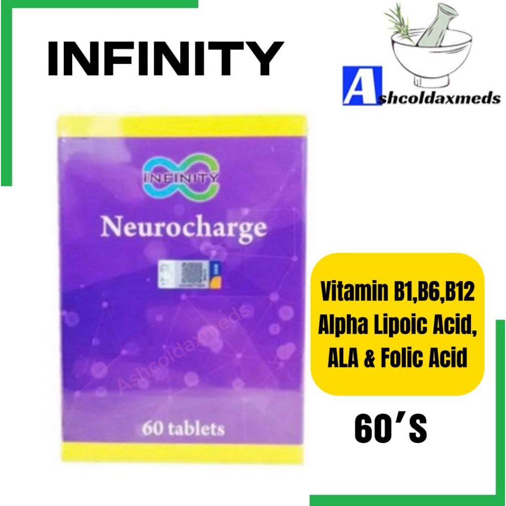 Infinity Neurocharge 60's (Vitamin B1, B6, B12, Alpha Lipoic Acid, ALA ...