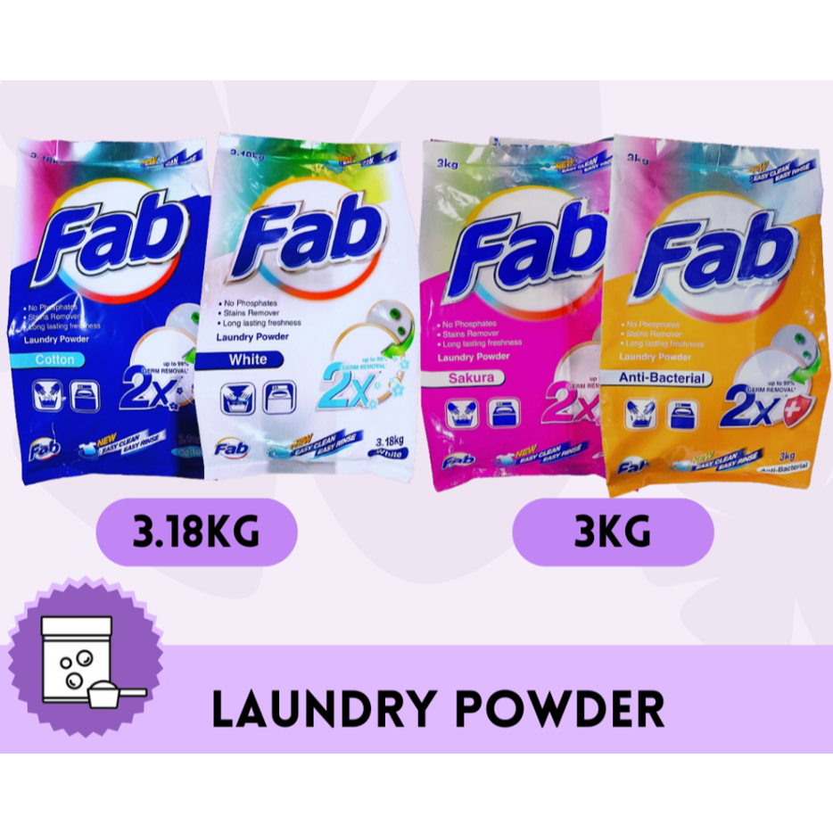 FAB Laundry Powder 3.18KG / 3KG | Shopee Malaysia
