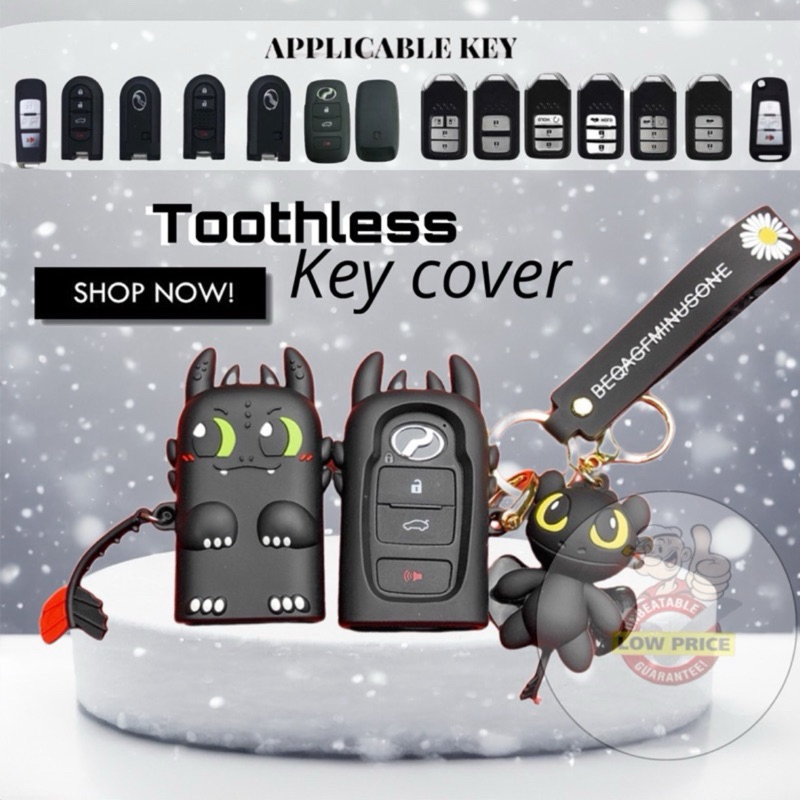 Toothless Car Alarm Remote Keyless Cartoon Key Cover Sarung Kunci ...