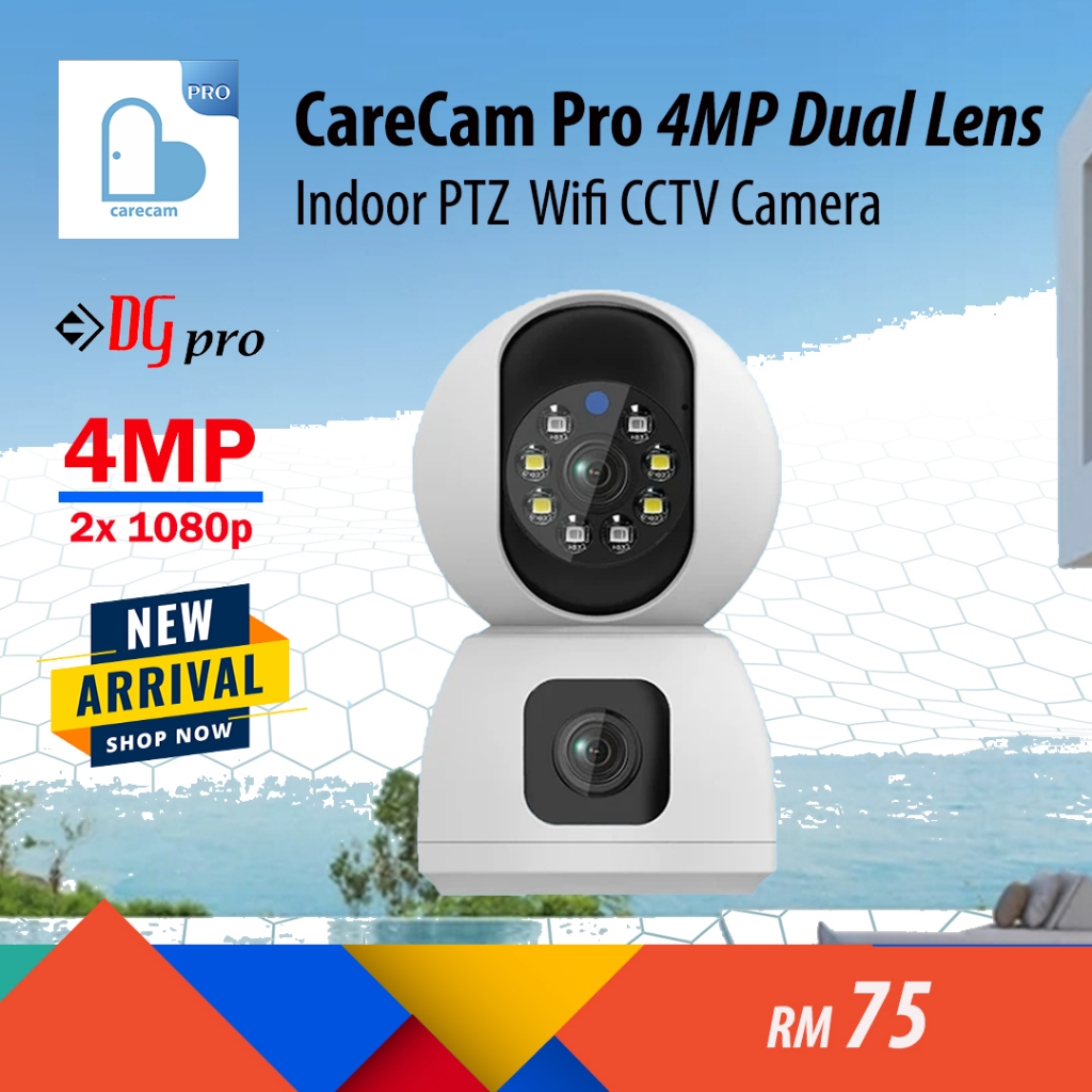 [NEW ARRIVAL] Carecam Pro 4MP Dual Lens / Double Screens Indoor PTZ 360 ...