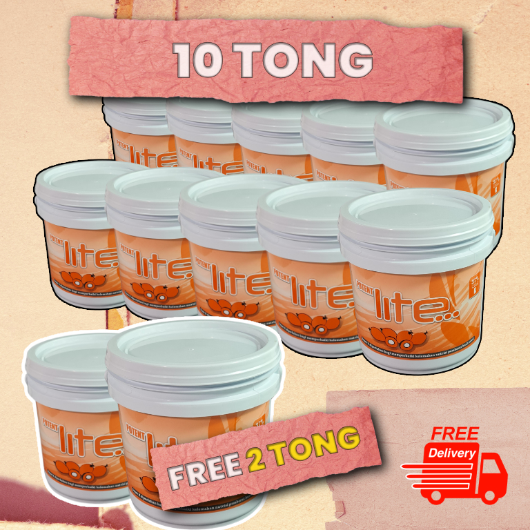 Potent Lite ( 10 tong percuma 2 tong) - free pos | Shopee Malaysia