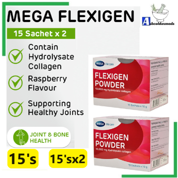 Mega Flexigen Powder 10,000mg Hydrolysate Collagen 15'S or 15'SX2 EXP10 ...