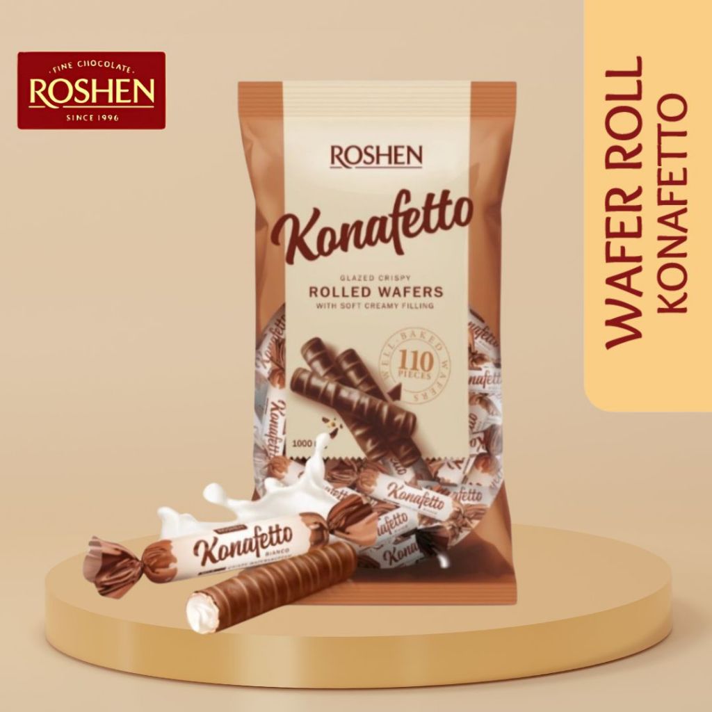 Roshen Rolled Wafers with soft Creamy Filling 25 Pieces | Shopee Malaysia