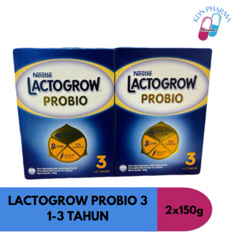 (ORIGINAL) LACTOGROW PROBIO 3 (1-3 TAHUN) 2x150g [EXP : 30/04/2025 ...
