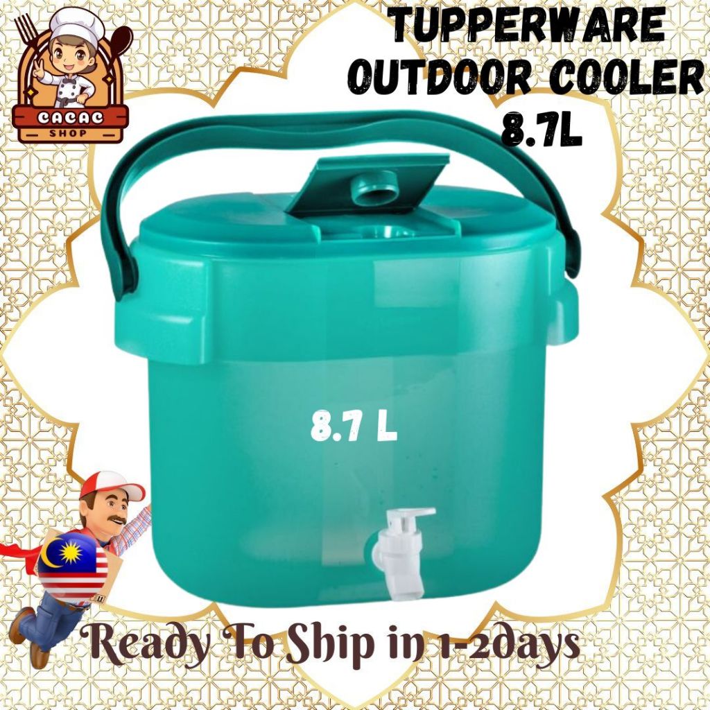 Tupperware Outdoor Cooler 8.7L GREEN WATER DISPENSER | Shopee Malaysia
