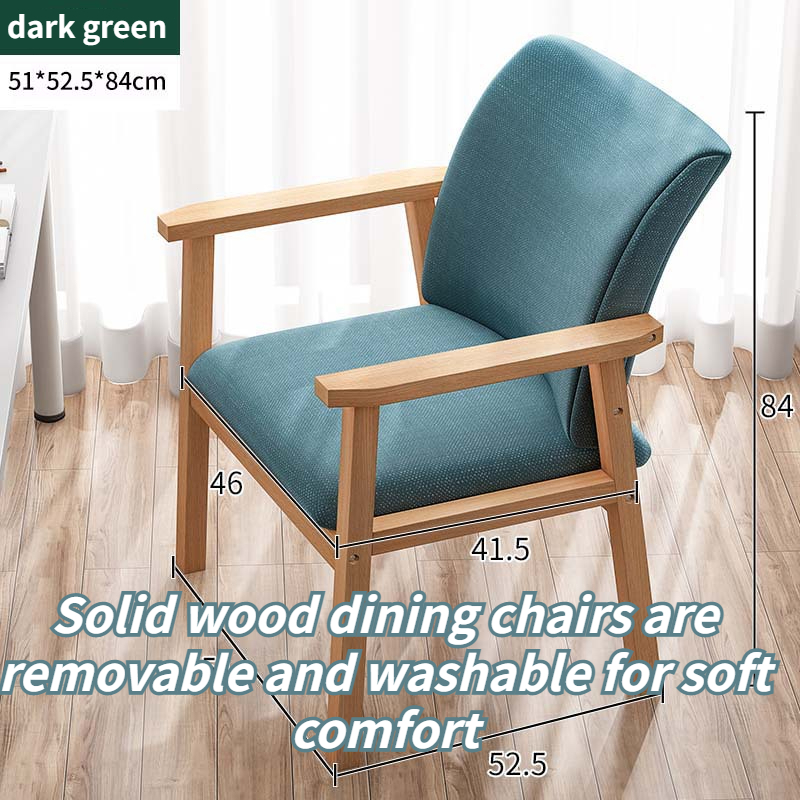 Dining Chair Sturdy and Soft Solid Wood Scandinavian Style Chair Solid ...