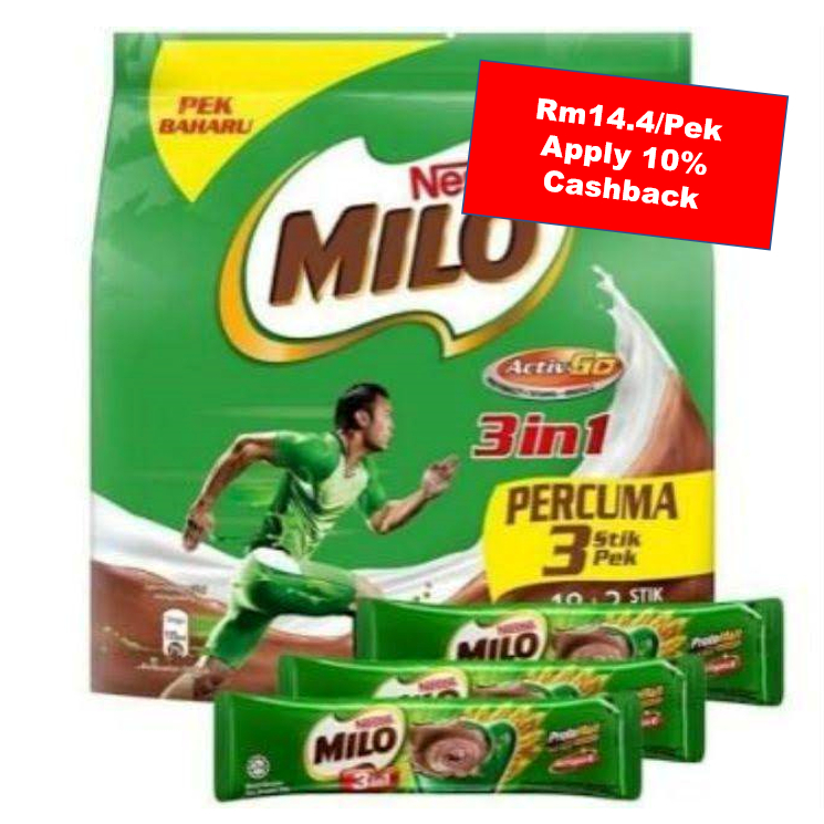 MILO 3 in 1 Activ-Go (33g x 18 Foc 3 Sticks) | Shopee Malaysia