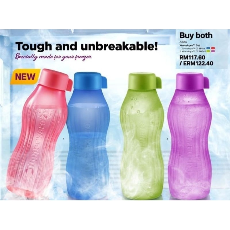 Aqua Eco Bottle Tupperware (1pcs 880ml) bukan set ye | Shopee Malaysia