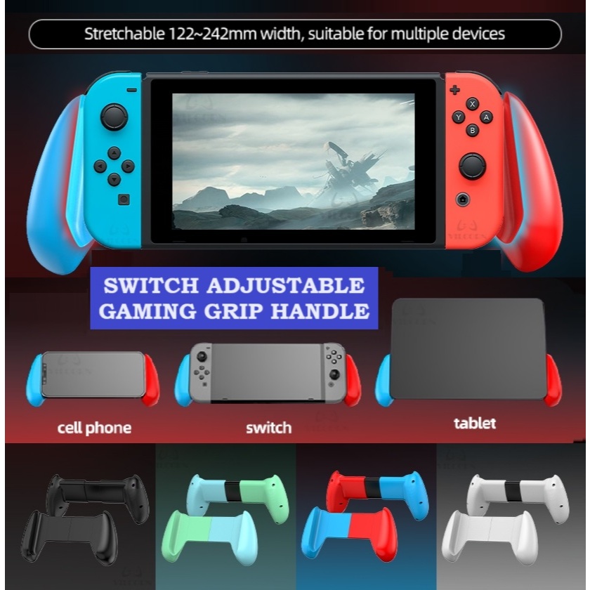 Nintendo Switch Stretchable Gaming Grip Handle Handheld Bracket Holder ...
