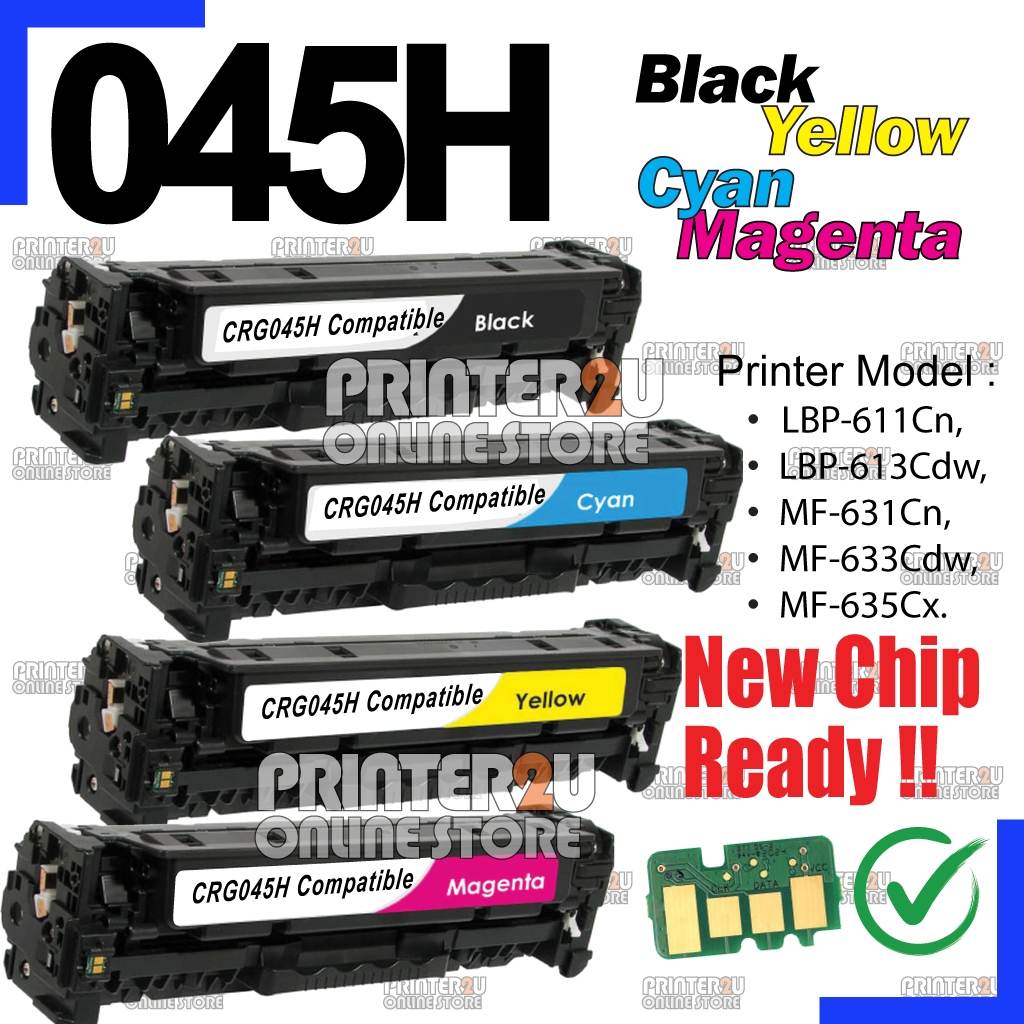 Compatible Cano* Color Cartridge 045 045H ImageCLASS LBP611cn LBP613cdw ...