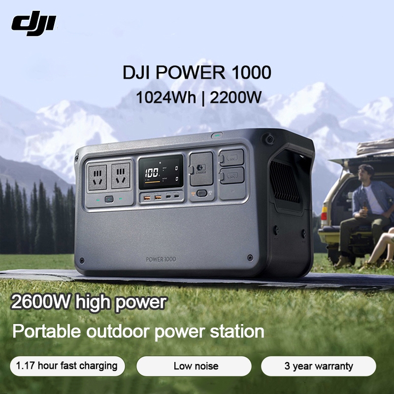 DJI Power 1000 Power Station 1024Wh/2600W Large Capacity Camping Outdoor Solar Generator 220V ...