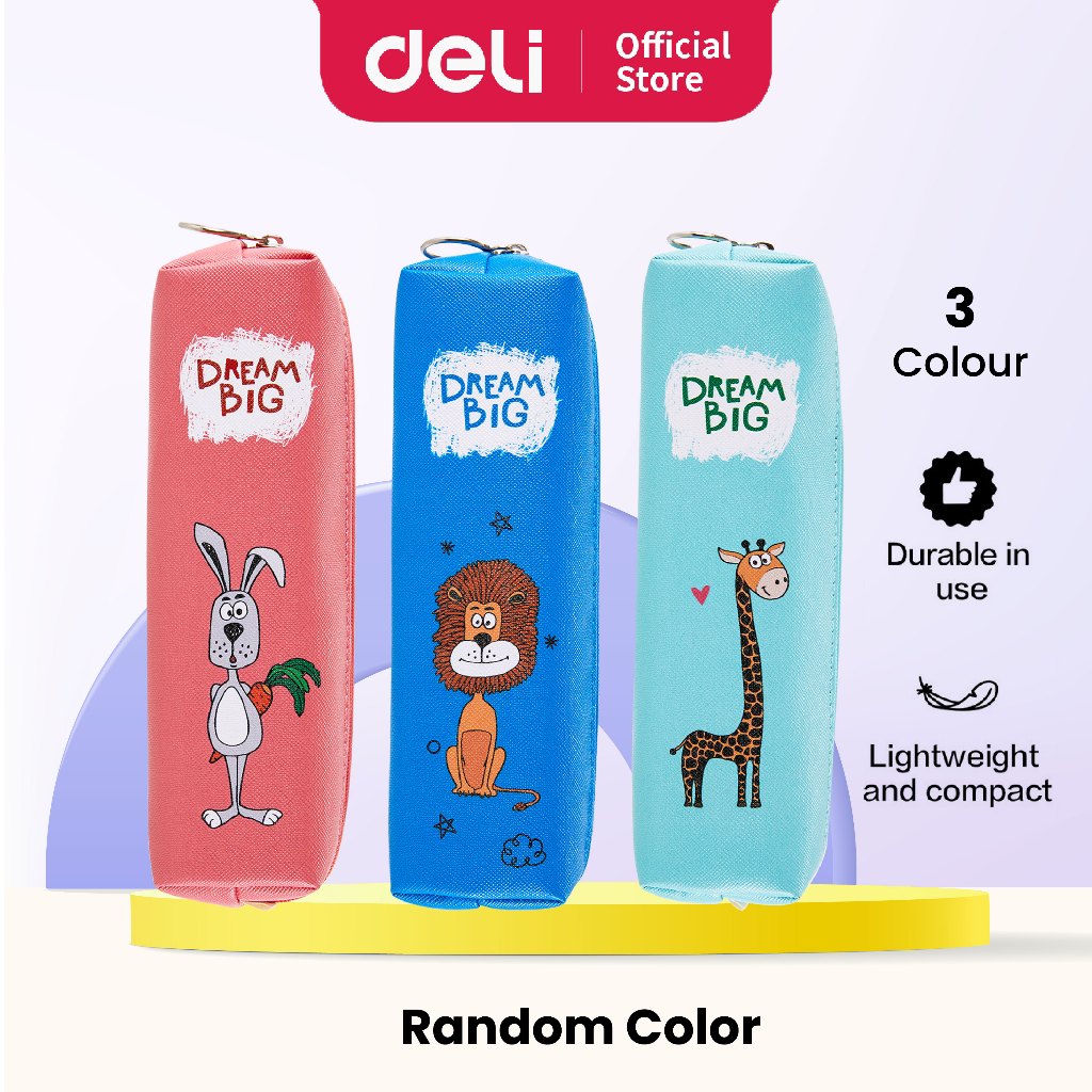 Deli Pencil Case Cartoon Pencil Pouch Multi-Purpose (19cm x 5cm x 5cm ...