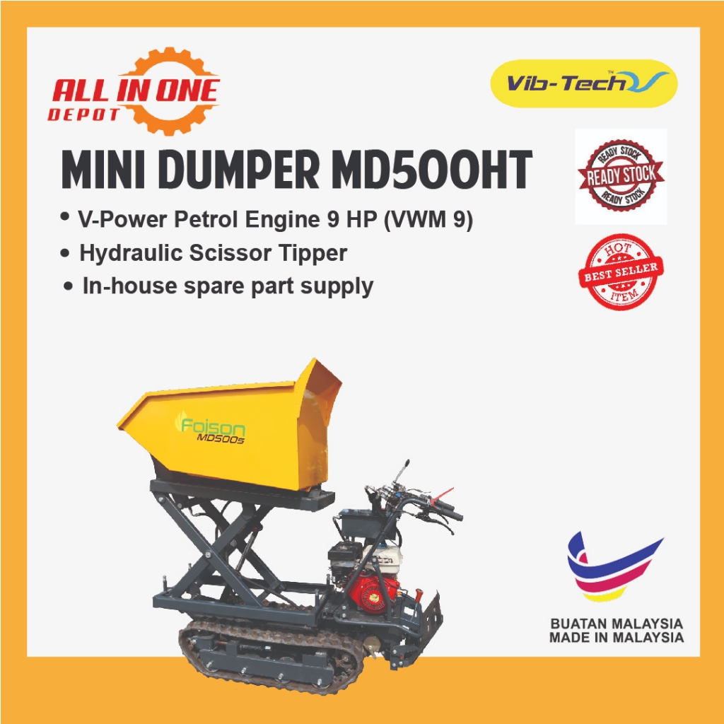 Crawler Mini Dumper MD500 Hydraulic Scissor Bucket c/w VWM9 Petrol ...