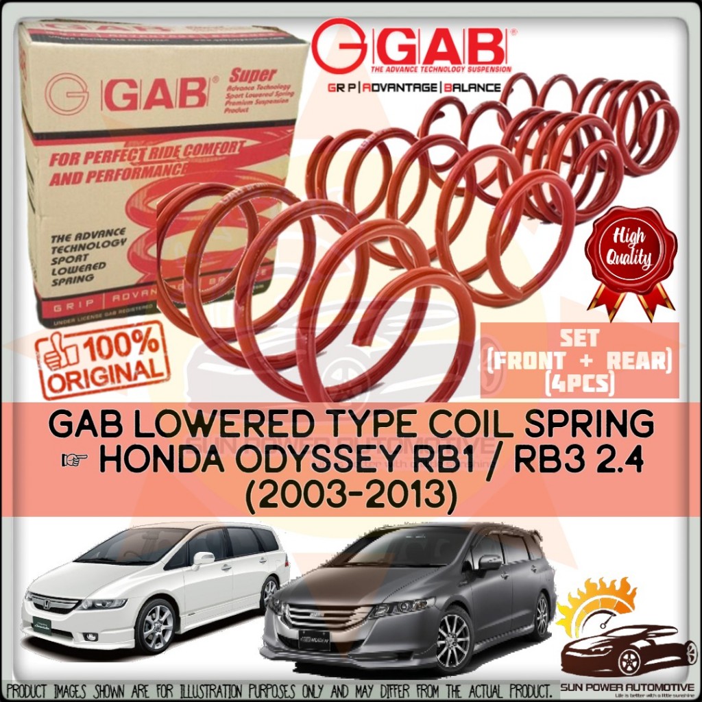 Honda Odyssey RB1 / RB3 2.4 2003-2013 GAB SUPER SPORT PREMIUM LOWERED ...