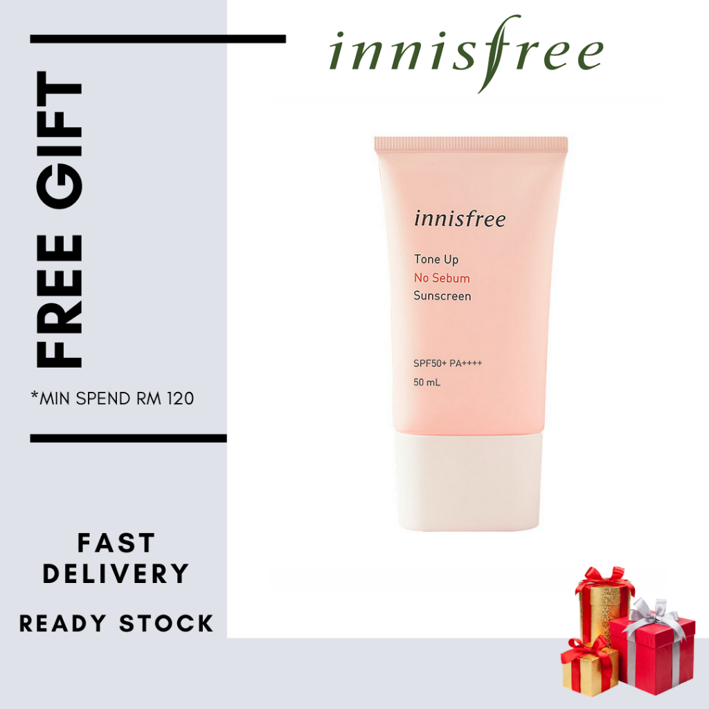 INNISFREE TONE UP NO SEBUM SUNSCREEN SPF50 50ML | Shopee Malaysia