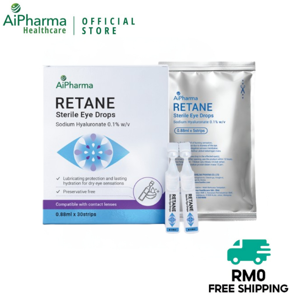 AiPharma Retane Sterile Eye Drops (0.88ml x 30's) | Shopee Malaysia