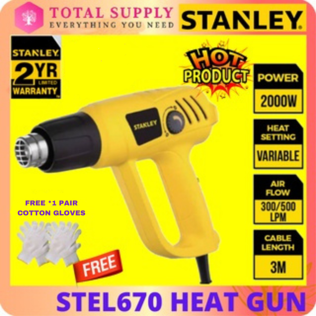 STEL670 STANLEY HOT AIR GUN 2000W HEAT GUN | Shopee Malaysia