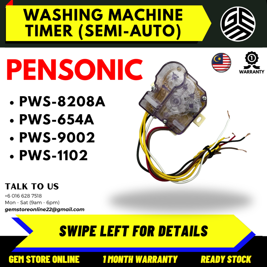 PWS-8208A / PWS-654A / PWS-9002 / PWS-1102 PENSONIC Washing Machine ...