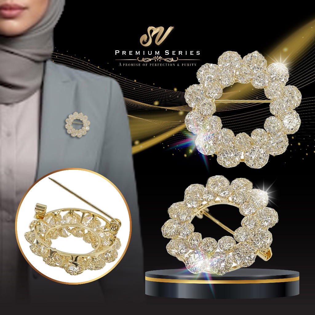 Sv Premium Austria Kerongsang Tudung Wanita Pin Tudung Bunga Muslimah ...