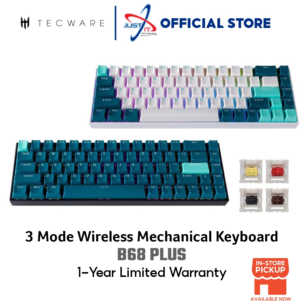 TECWARE B68 PLUS 3 Mode Wireless Mechanical Keyboard | Shopee Malaysia