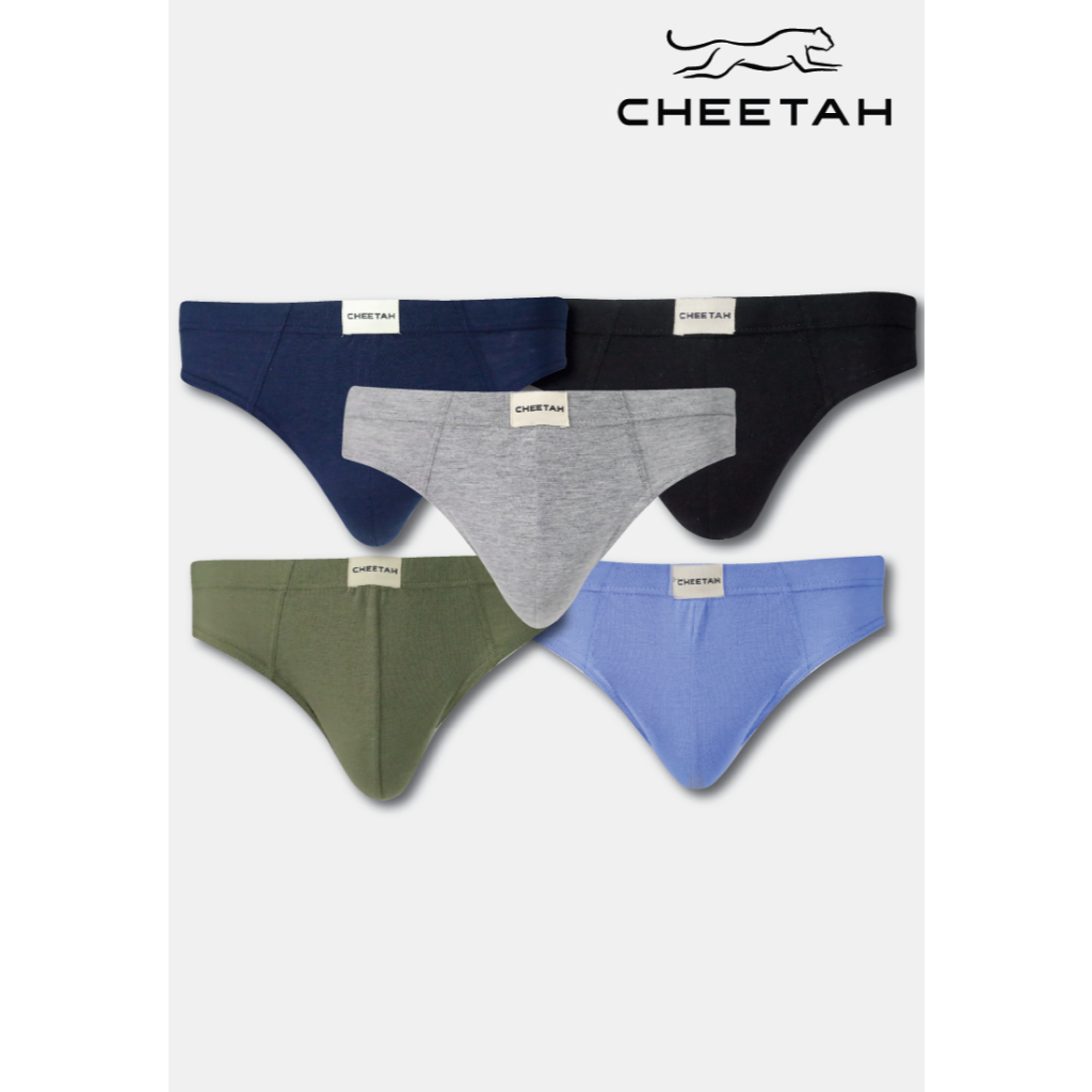 Cheetah Men Underwear 100% Cotton Assorted Colors 5 IN 1 Mini Brief ...
