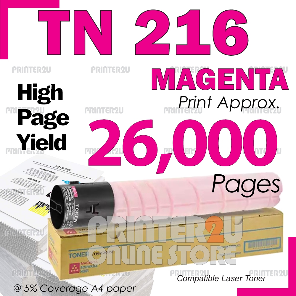 BCMY Compatible Toner Konica Minolta Bizhub C220 C280 TN216 TN216K ...